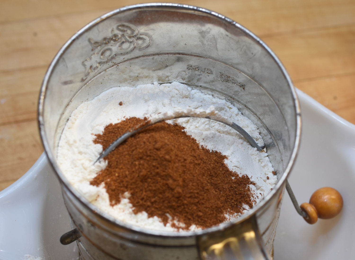 Sifting and measuring flour – Food Science Institute